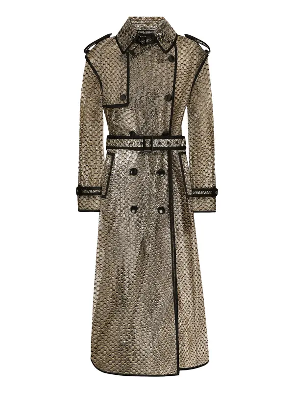 Dolce & Gabbana Pvc-bonded Lurex Mesh Trench Coat - Multicolor