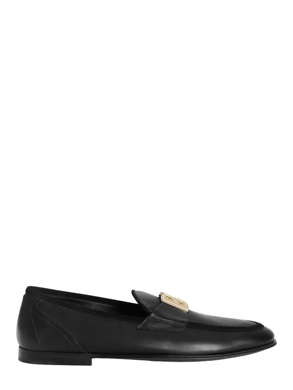 Dolce & Gabbana Ariosto Calfskin Slippers - Black