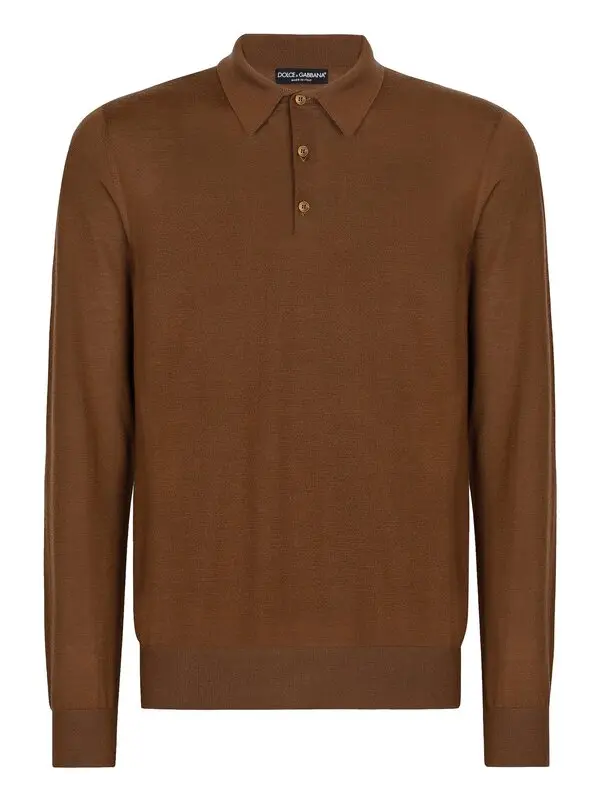 Dolce & Gabbana Extra-fine Cashmere Polo-shirt - Brown