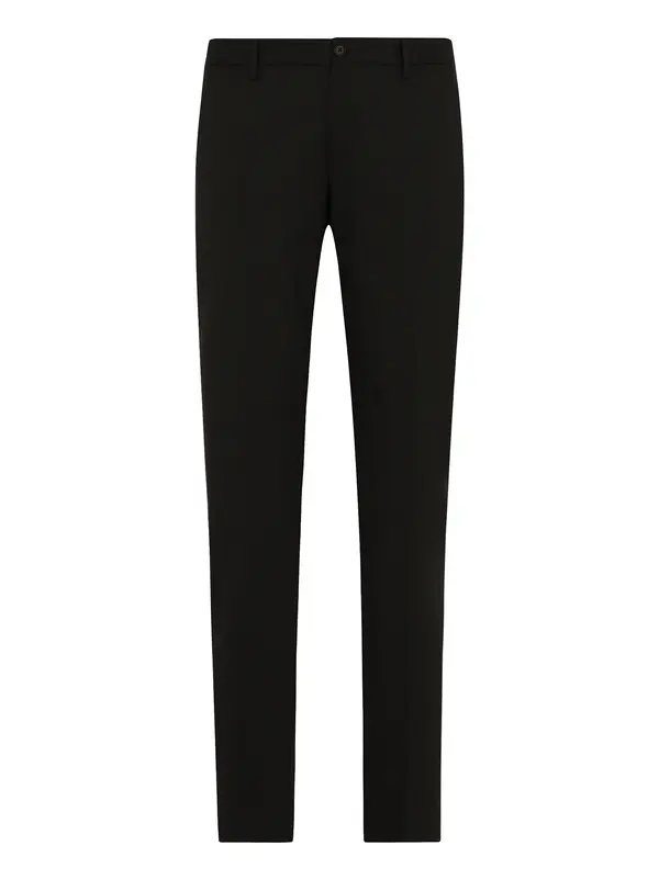Dolce & Gabbana Tailored Stretch Wool Trousers - Black