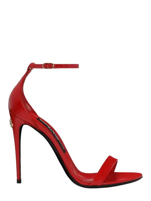 Dolce & Gabbana Patent Leather Sandals - Red