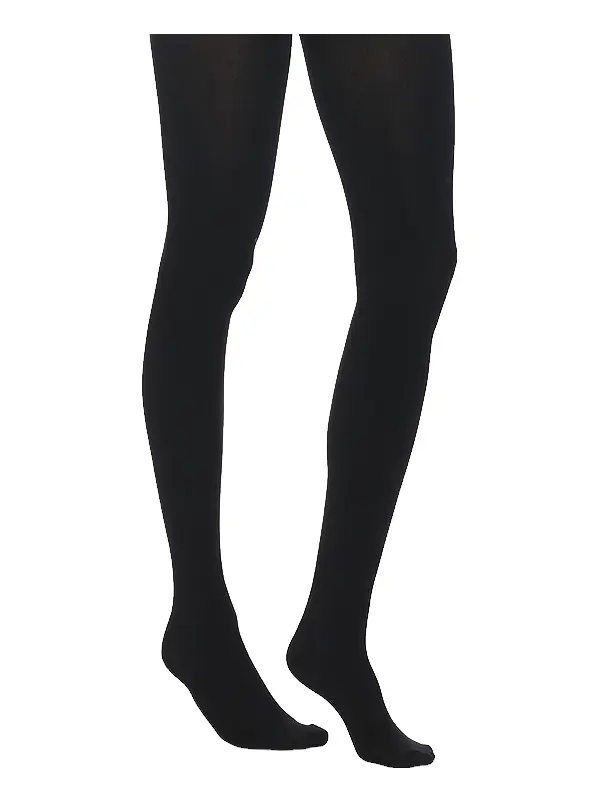Commando Fleece Lined Opaque Tights - Black