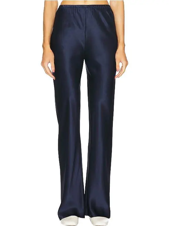 EAVES Loretta Silk Pants - Navy
