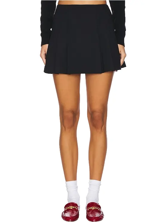 EAVES The Pleated Mini Skirt - Black