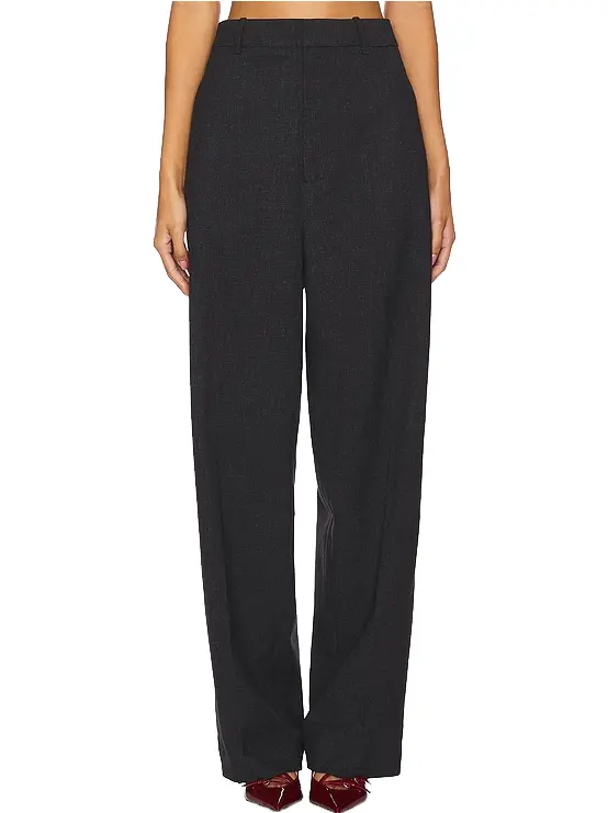 EAVES Kira Melange Suiting Pants - Dark Grey