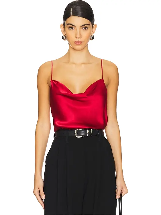 EAVES Haim Silk Cami Top - Red