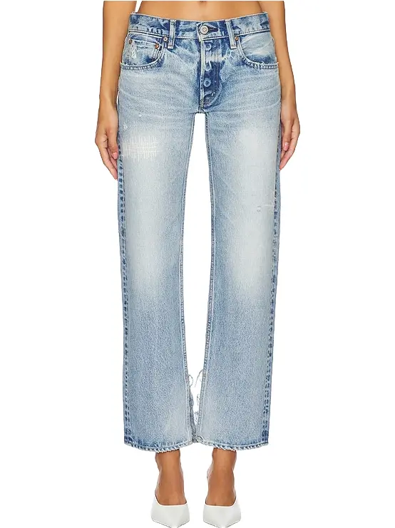 Moussy Vintage Aurantia Straight Jeans - Light Blue