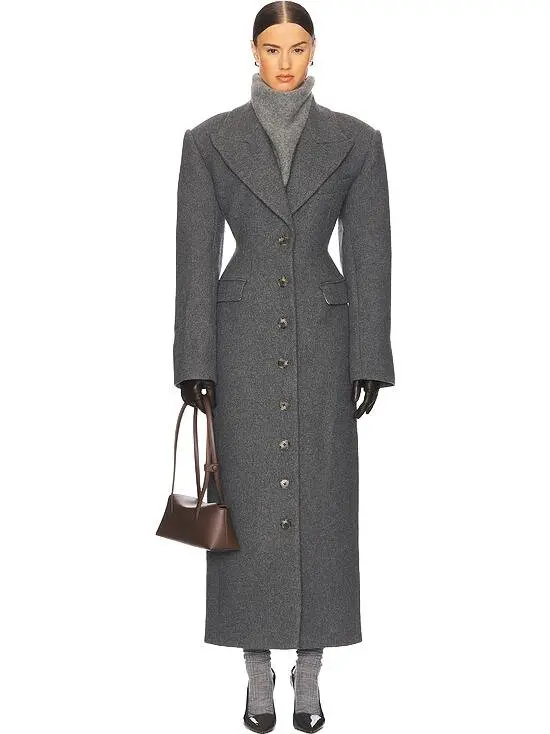 HELSA Italian Wool Blend Topcoat - Charcoal