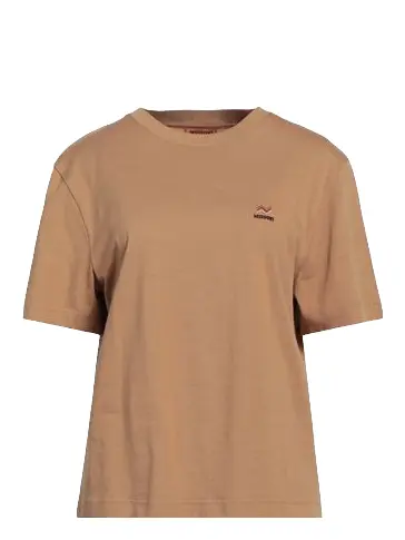 Missoni Basic Tee With Embroidered Logo - Beige