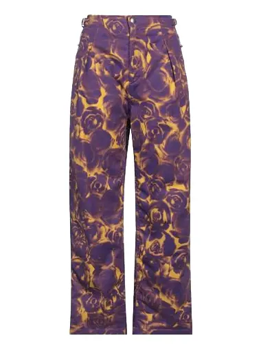 Burberry Straight-leg Floral Printed Cotton Pants - Purple