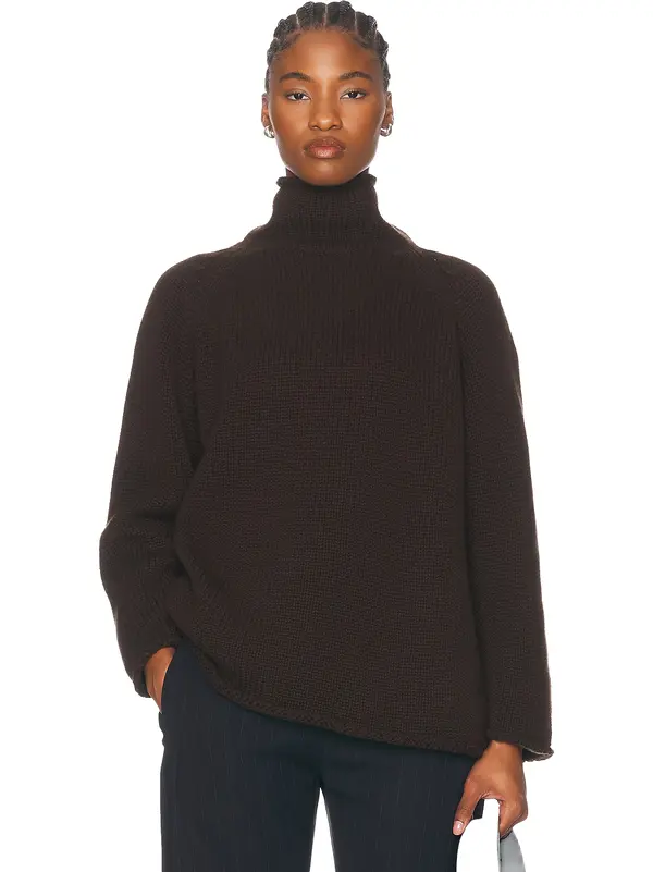 BODE Rollneck Cashmere Sweater - Dark Brown