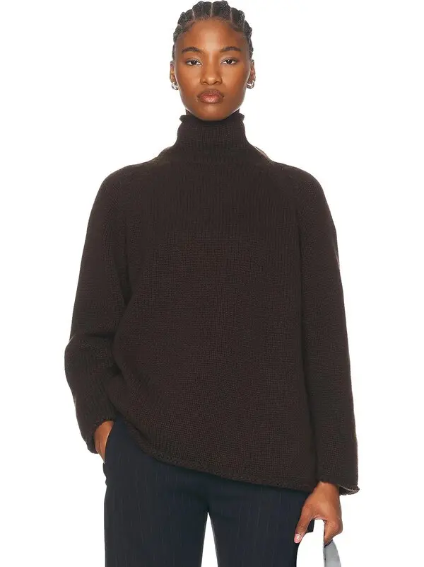 BODE Rollneck Cashmere Sweater - Dark Brown