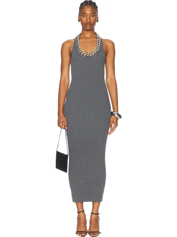 Stella McCartney Falabella Chain Dress - Dark Grey
