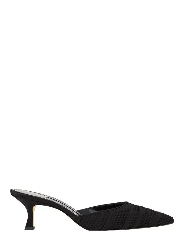 Manolo Blahnik Carolynemu 50 Mules - Black