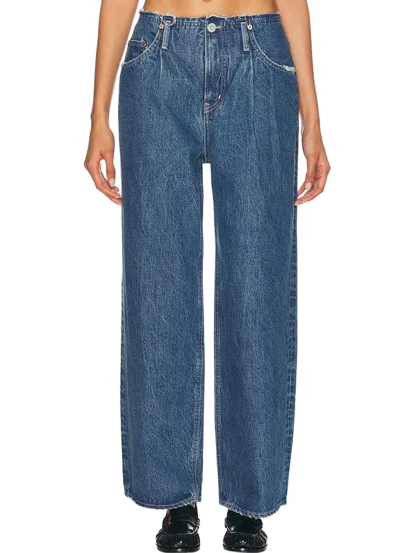 Moussy Vintage Macclenny Wide Leg Jeans - Blue