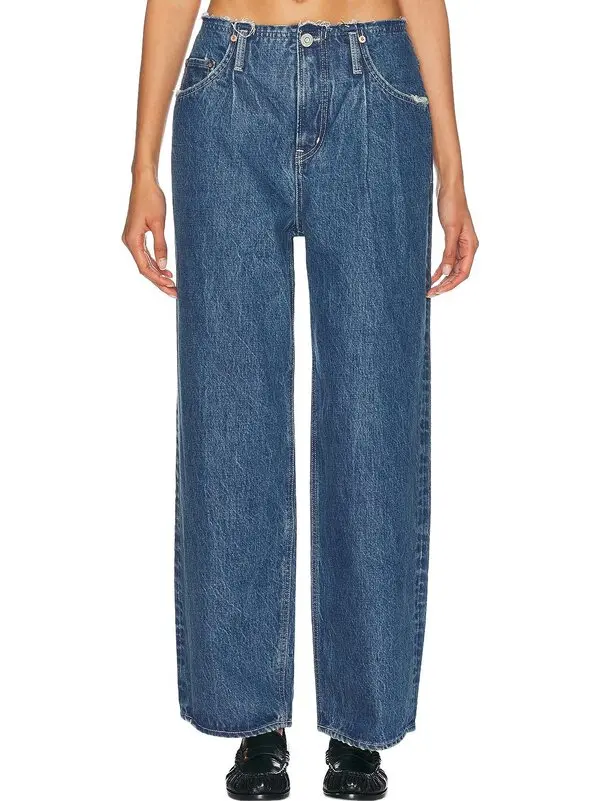 Moussy Vintage Macclenny Wide Leg Jeans - Blue