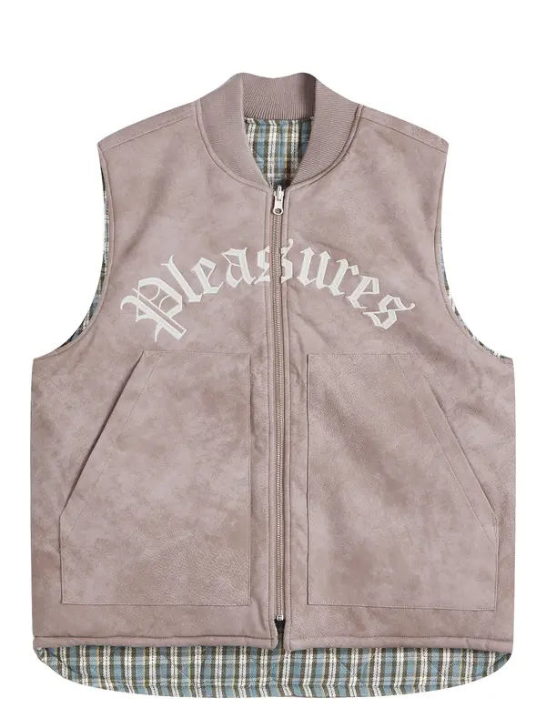 PLEASURES Horns Reversible Vest - Mauve