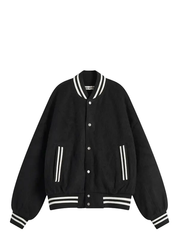 COLE BUXTON Wool Bomber Jacket - Black