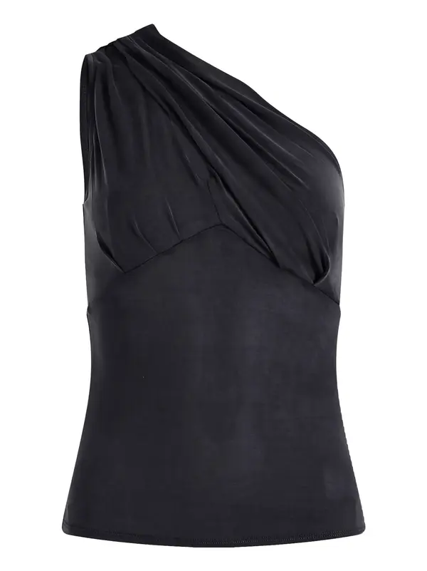 PEACHY DEN Kylie Asymmetric Top - Graphite