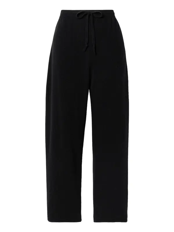 THE ROW Hayat Cashmere Track Pants - Black