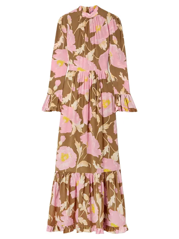 La DoubleJ Visconti Tiered Maxi Dress - Pink