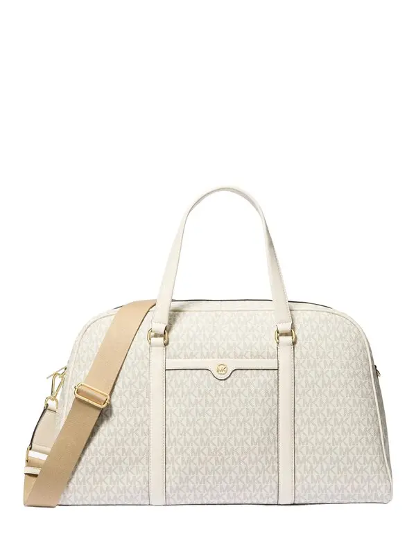 Michael Kors Jet Set Travel Extra-large Signature Logo Weekender Bag - Natural