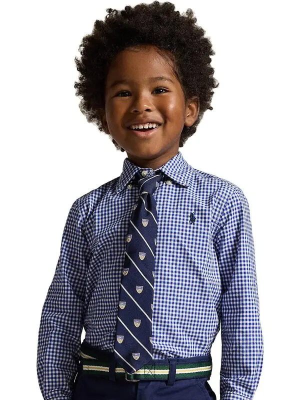Ralph Lauren Gingham Cotton Poplin Shirt - Blue Multi