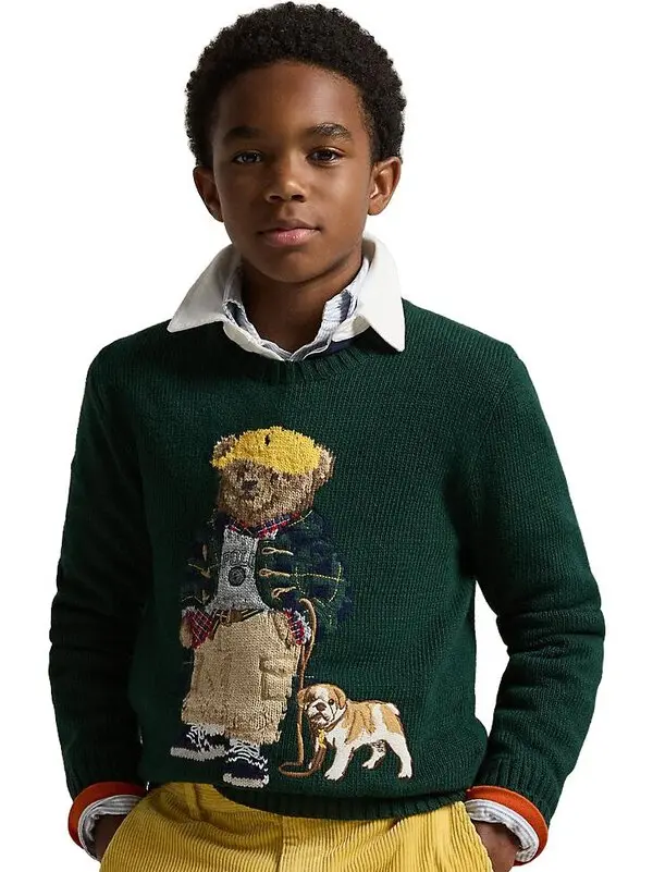 Ralph Lauren Polo Bear Crewneck Sweater - Moss Agate