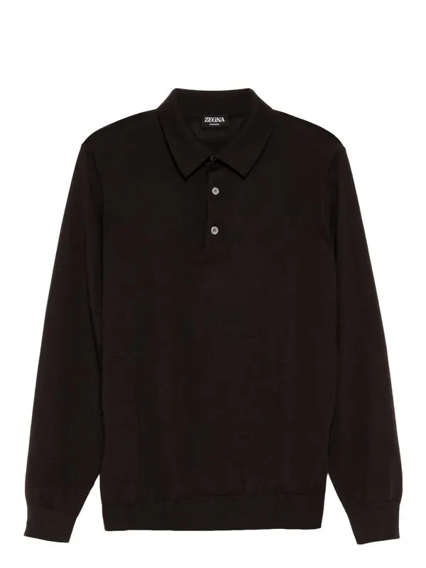Zegna Cashseta Polo Shirt - Brown