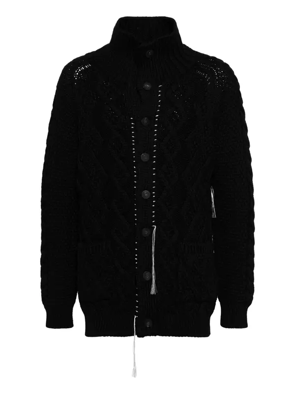 INCARNATION Wool Cardigan - Black
