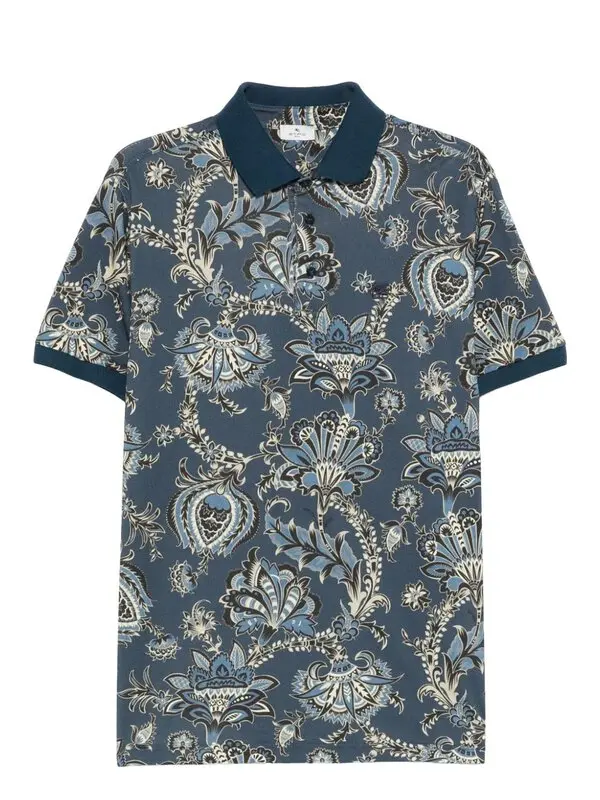 Etro Paisley Polo Shirt - Blue