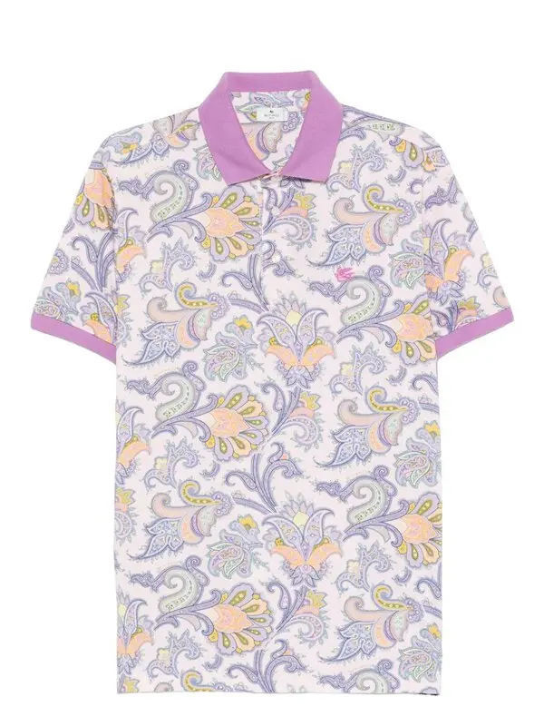 Etro Paisley Polo Shirt - Purple