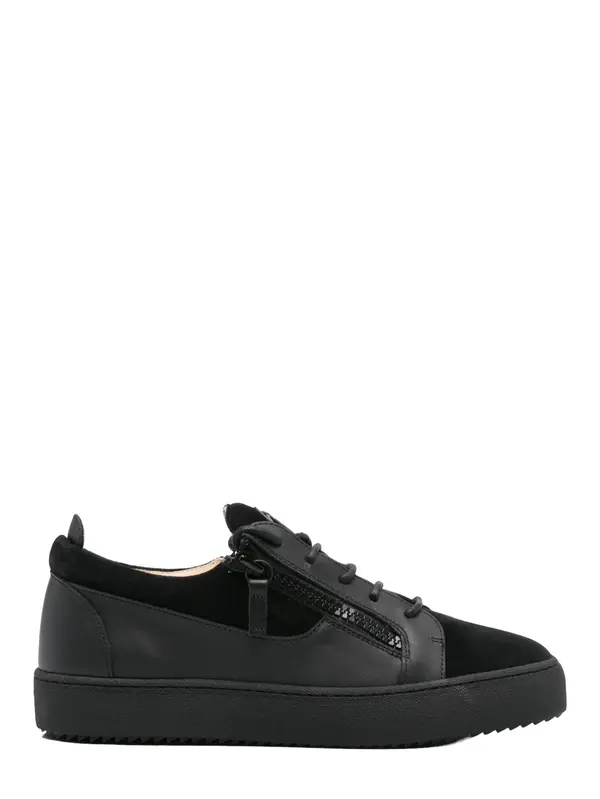 GIUSEPPE ZANOTTI Frankie Double-zip Low-top Sneakers - Black