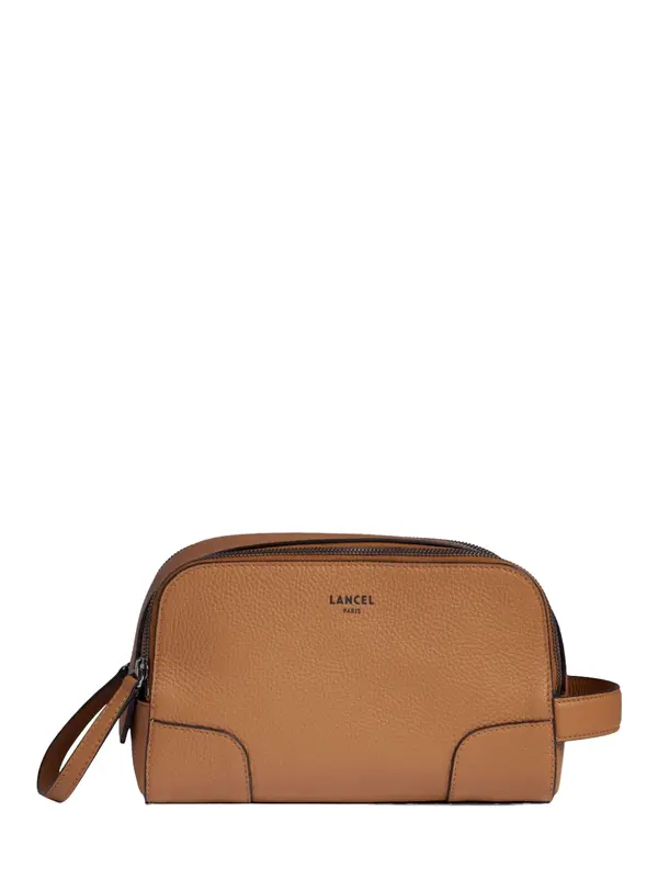 LANCEL Charlie Wash Bag - Brown