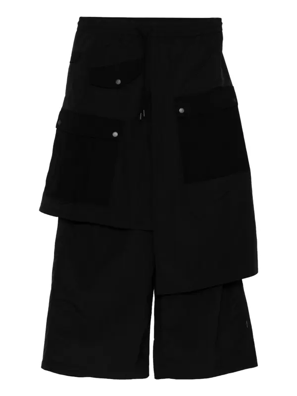 MAHARISHI Asym Cargo Hakama Trousers - Black