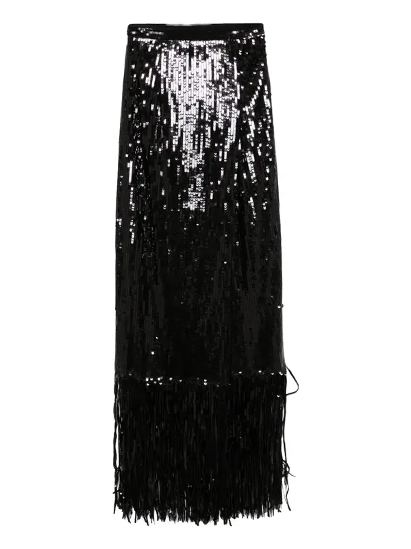 TALLER MARMO Sequin-embellished Maxi Skirt - Black