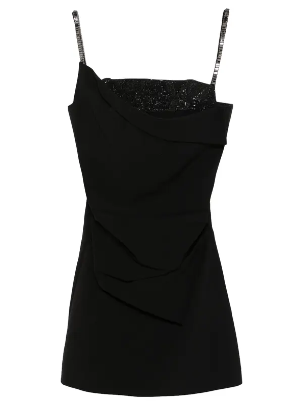 Roland Mouret Embellished Crepe Mini Dress - Black