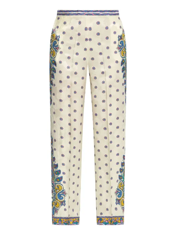 Etro Paisley-print Trousers - White