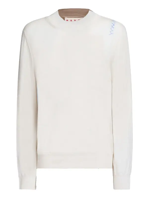 Marni Colourblock Sweater - White