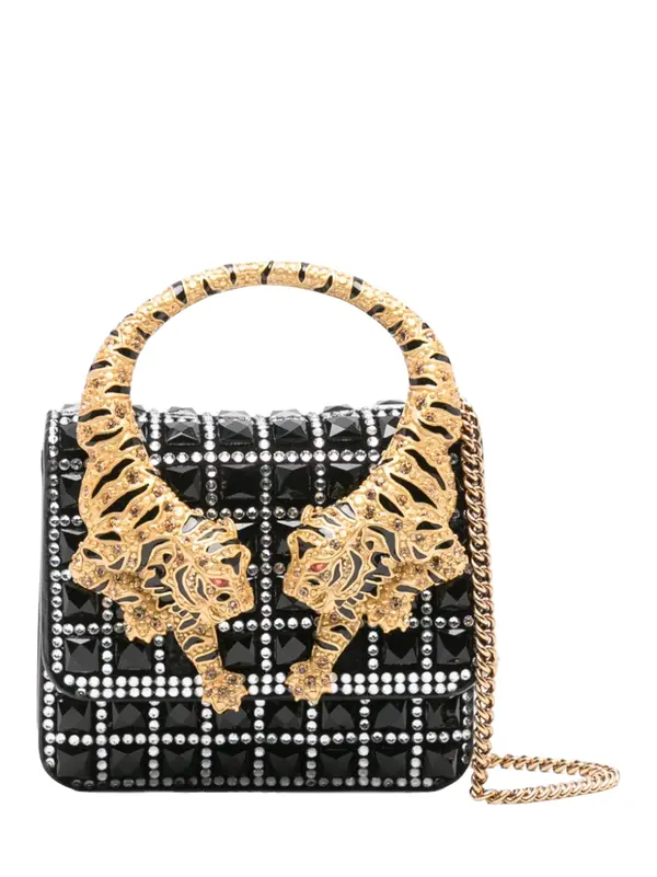 Roberto Cavalli Tiger-handle Mini Bag - Black