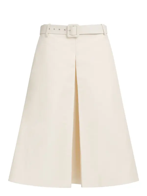 Marni Belted Midi Skirt - White