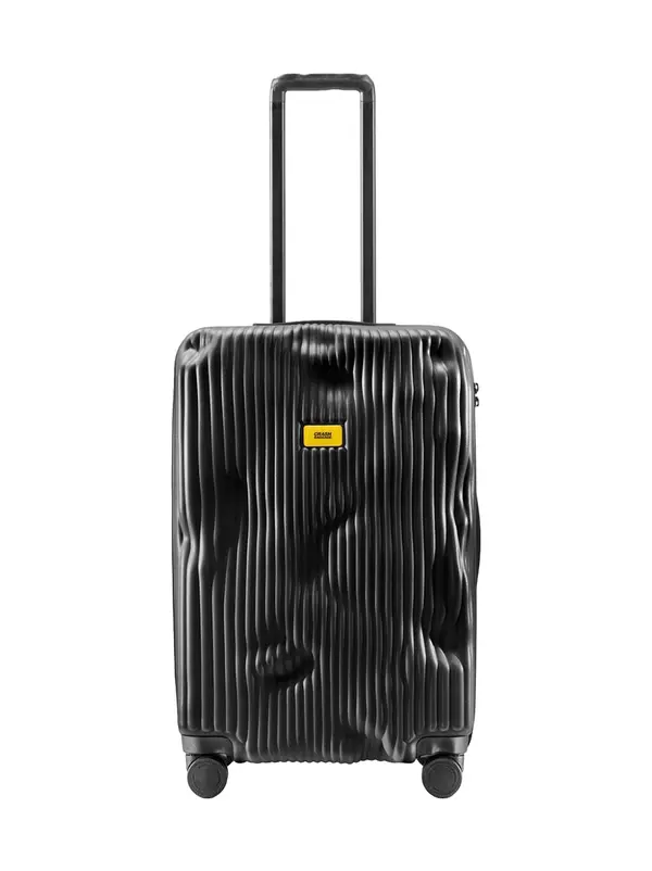 CRASH BAGGAGE Stripe Suitcase - Black
