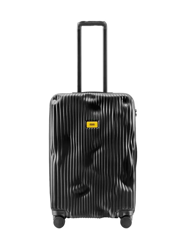 CRASH BAGGAGE Stripe Suitcase - Black