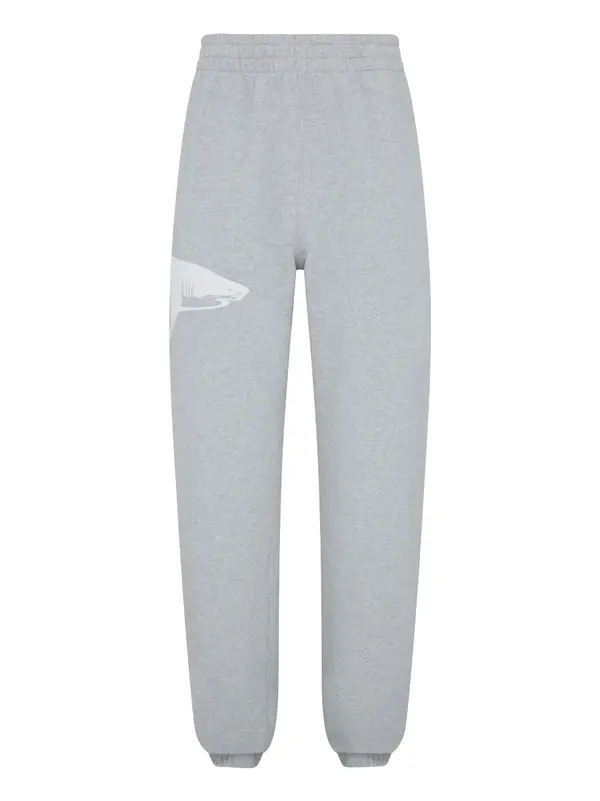 LET'S SWIM Shark-logo Track Pants - Grey