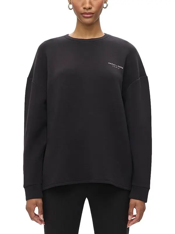 Herve Leger The Colby Sweatshirt - Black