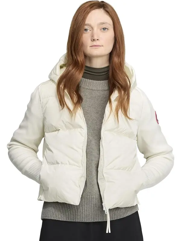 Canada Goose Hybridge® Wide Quilt Knit Hoodie - Cottongrass