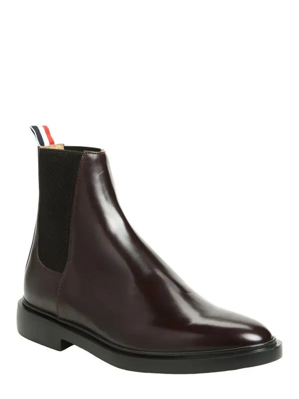 Thom Browne Classic Chelsea Boot - Burgundy