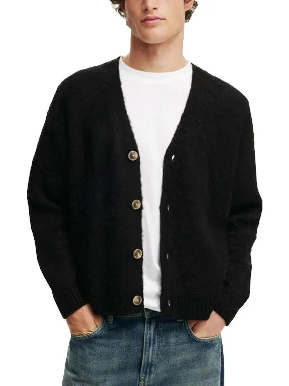 COTTON ON Cropped Cardigan - Black