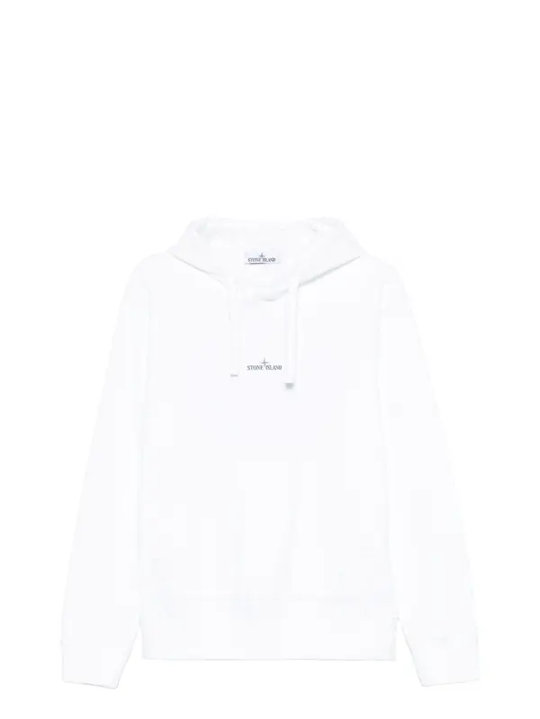 Stone Island Printed Hoodie - White