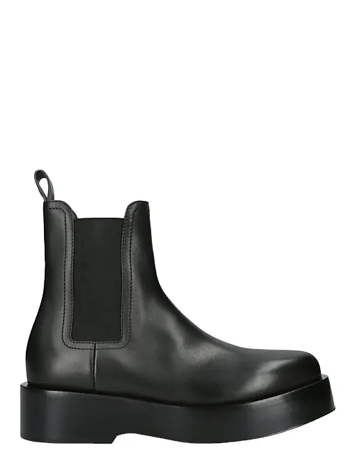 Bottega Veneta Torino Pull-tab Leather Chelsea Boots - Black